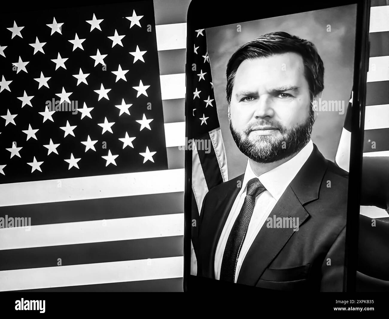 August 6, 2024: A photo illustration depicting a an official U.S. Congressional portrait of Ohio ...