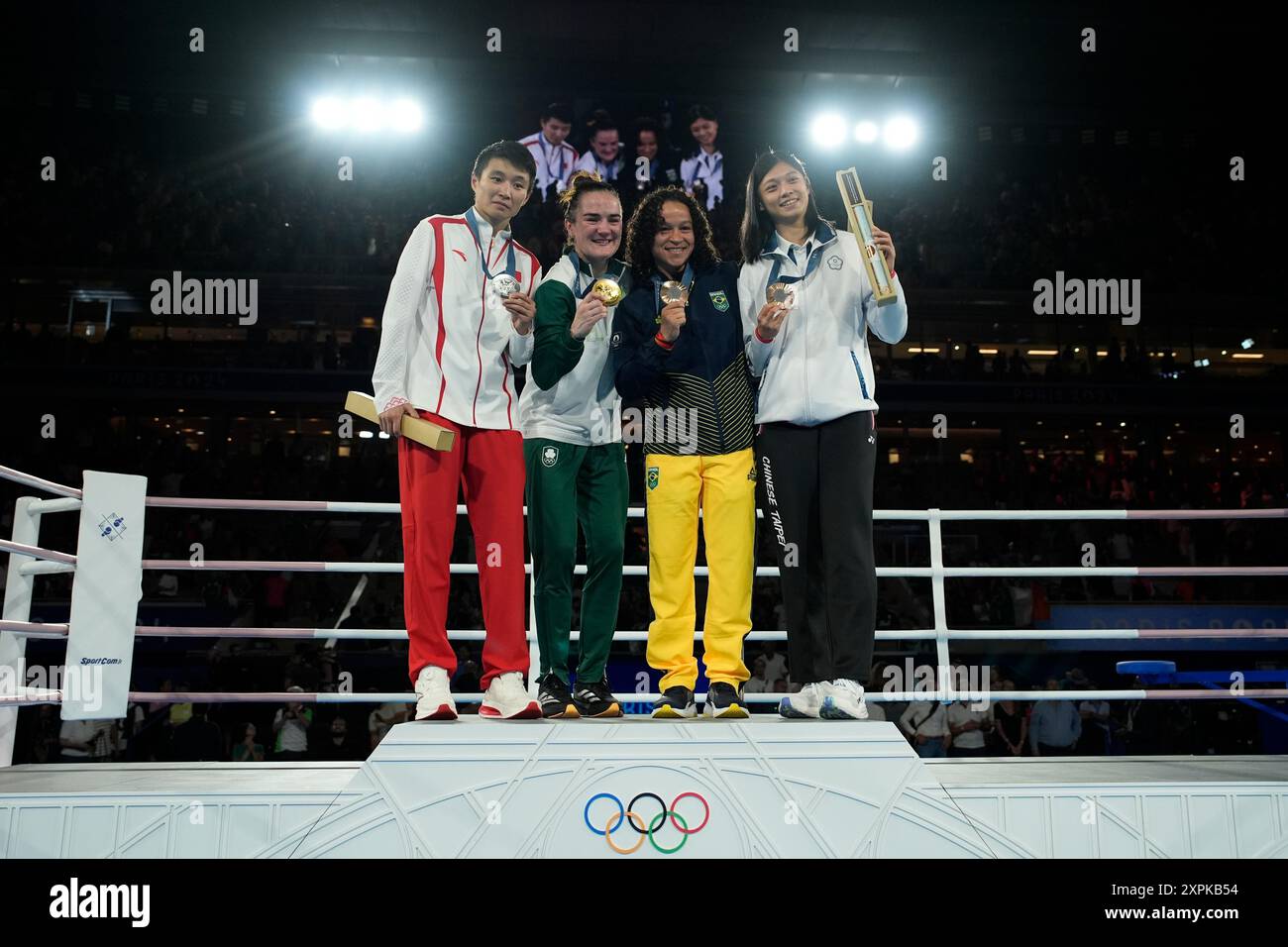 Silver medalist China's Yang Wenlu, left, gold medalist Ireland's ...