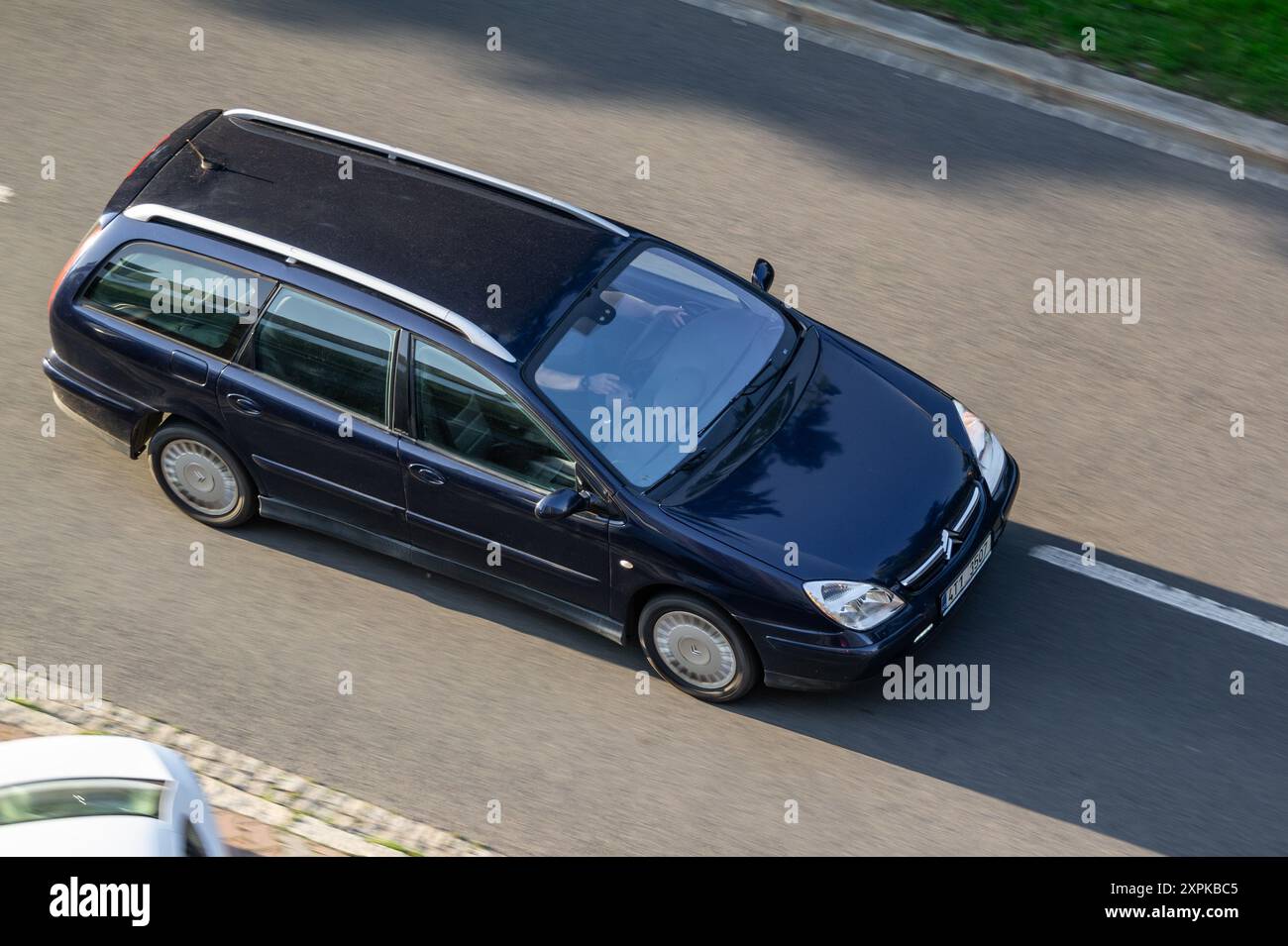 OSTRAVA, CZECH REPUBLIC - MAY 29, 2024: Dark blue Citroen C5 Break ...