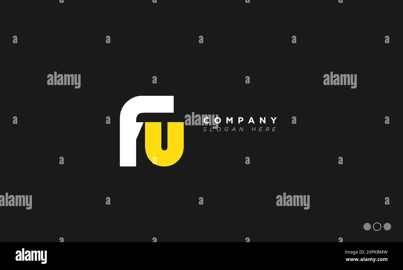 Monogram logo fu hi-res stock photography and images - Alamy