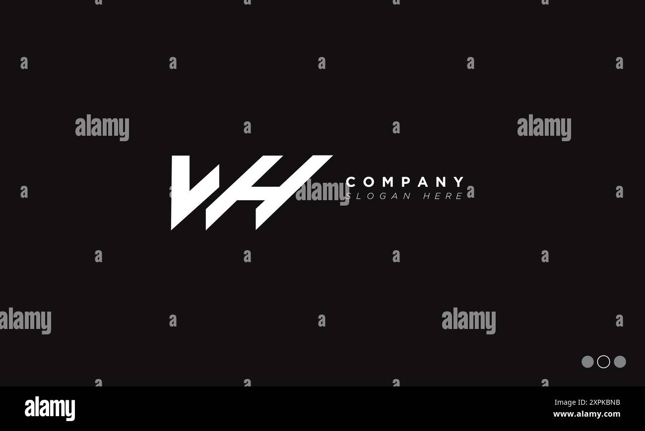 Vh initials logo Stock Vector Images - Alamy