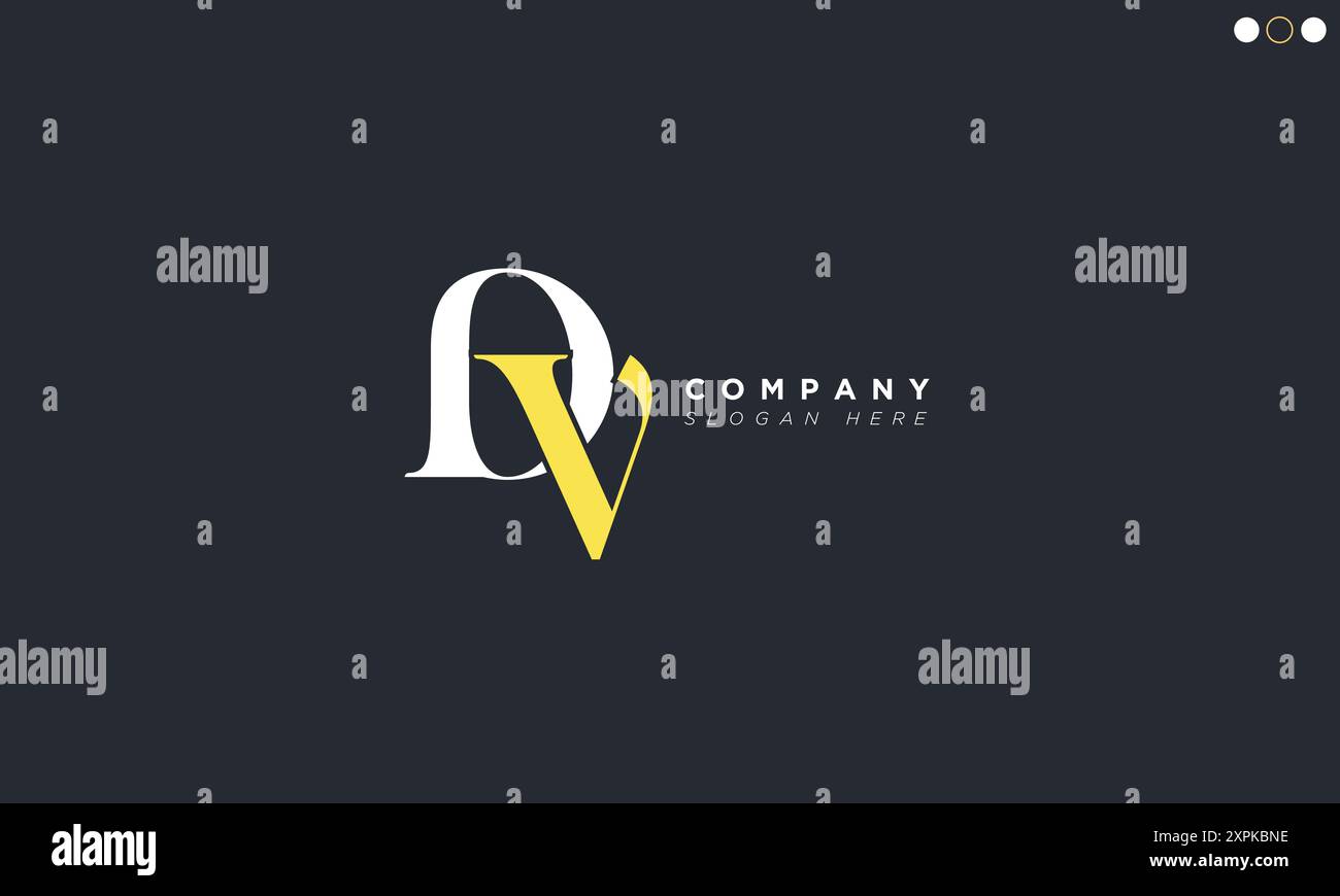 Dv initials logo Stock Vector Images - Alamy
