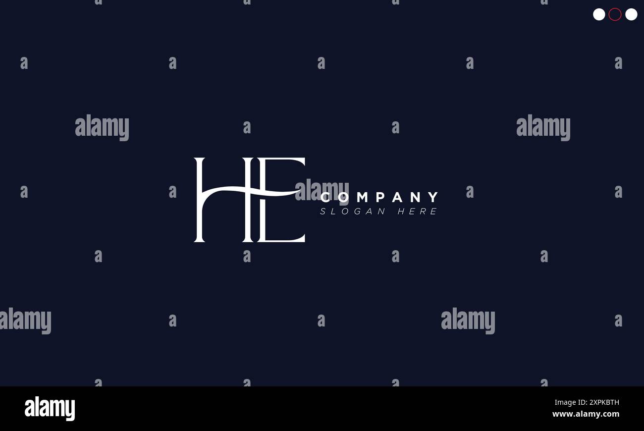 HE Alphabet letters Initials Monogram logo Stock Vector Image & Art - Alamy