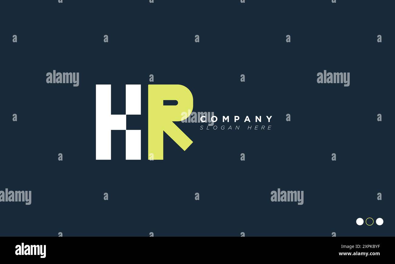 Hr initials logo hi-res stock photography and images - Alamy