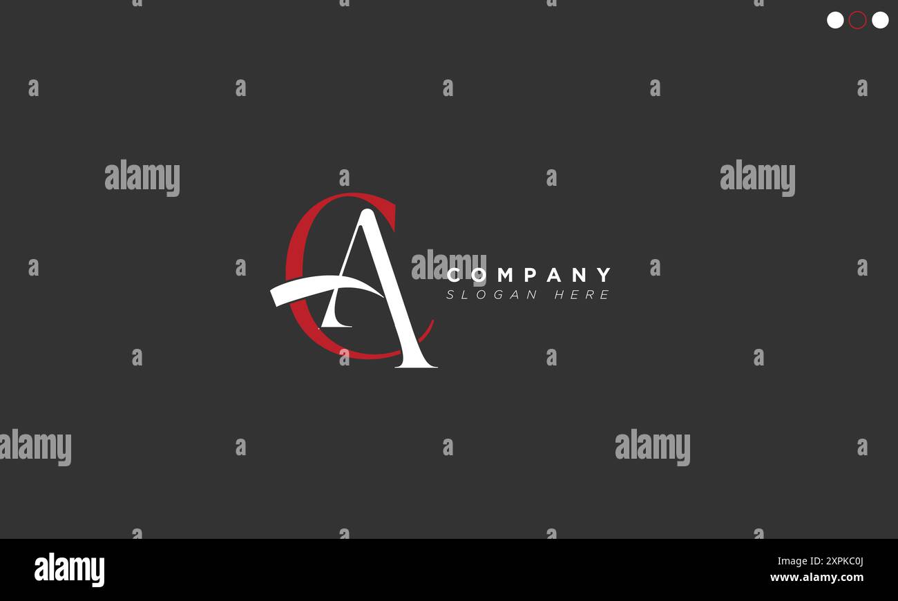 Ca initials logo hi-res stock photography and images - Alamy
