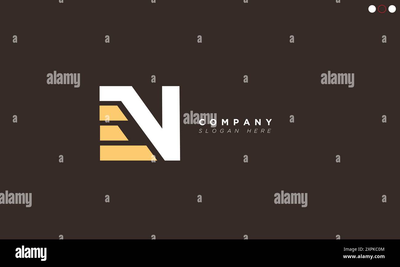 En initials logo hi-res stock photography and images - Alamy