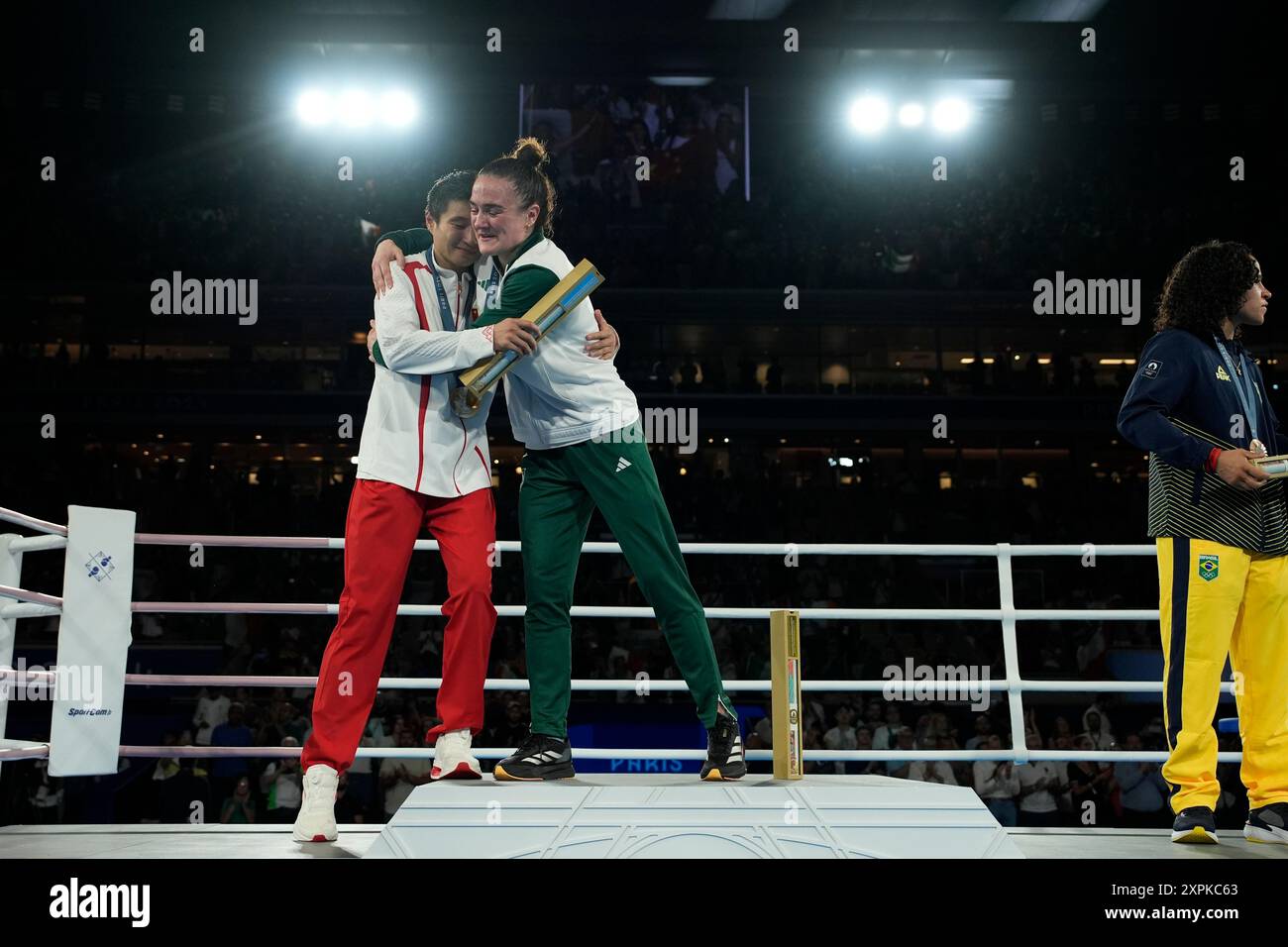 Silver medalist China's Yang Wenlu, left, and gold medalist Ireland's ...