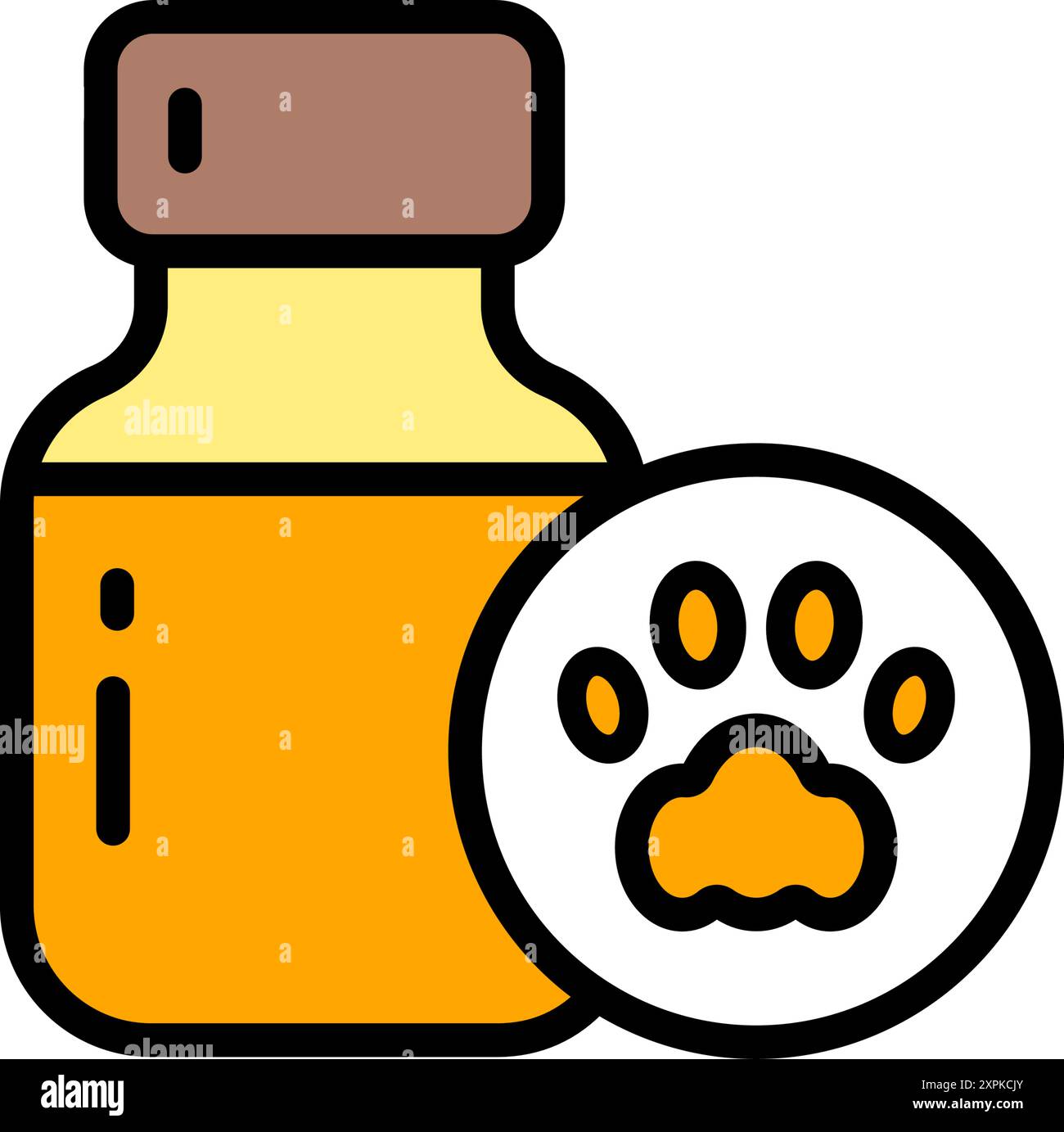 Supplement for pets color icon. Veterinary clinic. Vector illustration ...