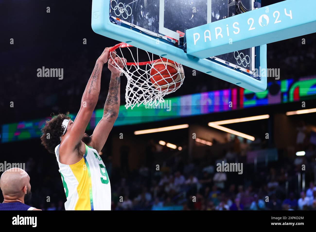 Paris, France, 6 August, 2024. Lucas Dias (99) of Team Brazil slam ...