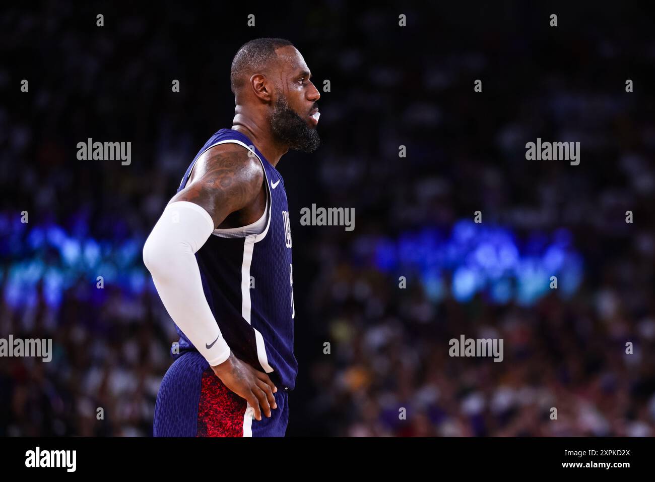 Paris, France, 6 August, 2024. Lebron James (6) of Team United States ...
