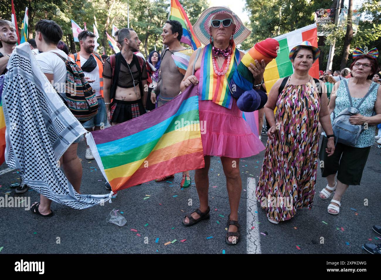 Pride 2024 parade In Madrid Featuring: Atmosphere Where: Madrid, Spain ...