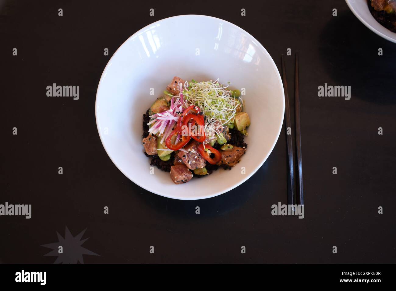 Poke, raw fish dish Stock Photo - Alamy