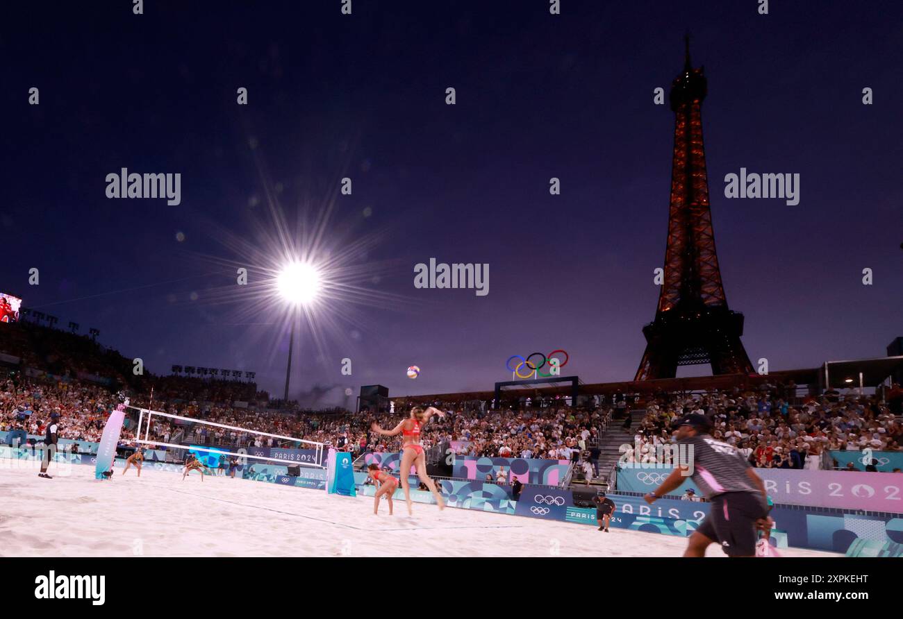 Paris, France. 6th Aug, 2024. Esmee Boebner (1st R) of Switzerland ...