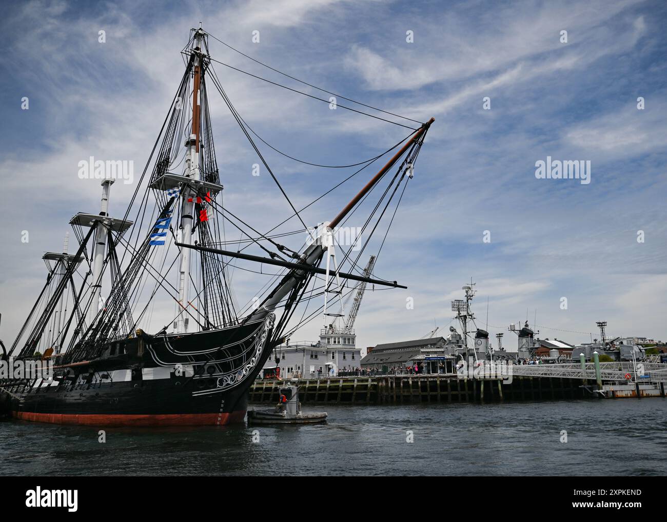 USS Constitution sets sail in the Boston Harbor for its first cruise of ...