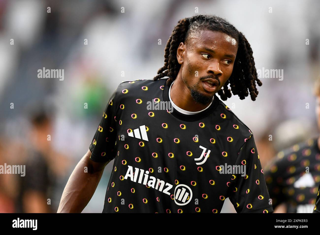 Kephren Thuram of Juventus reacts during the Pre-season friendly match ...
