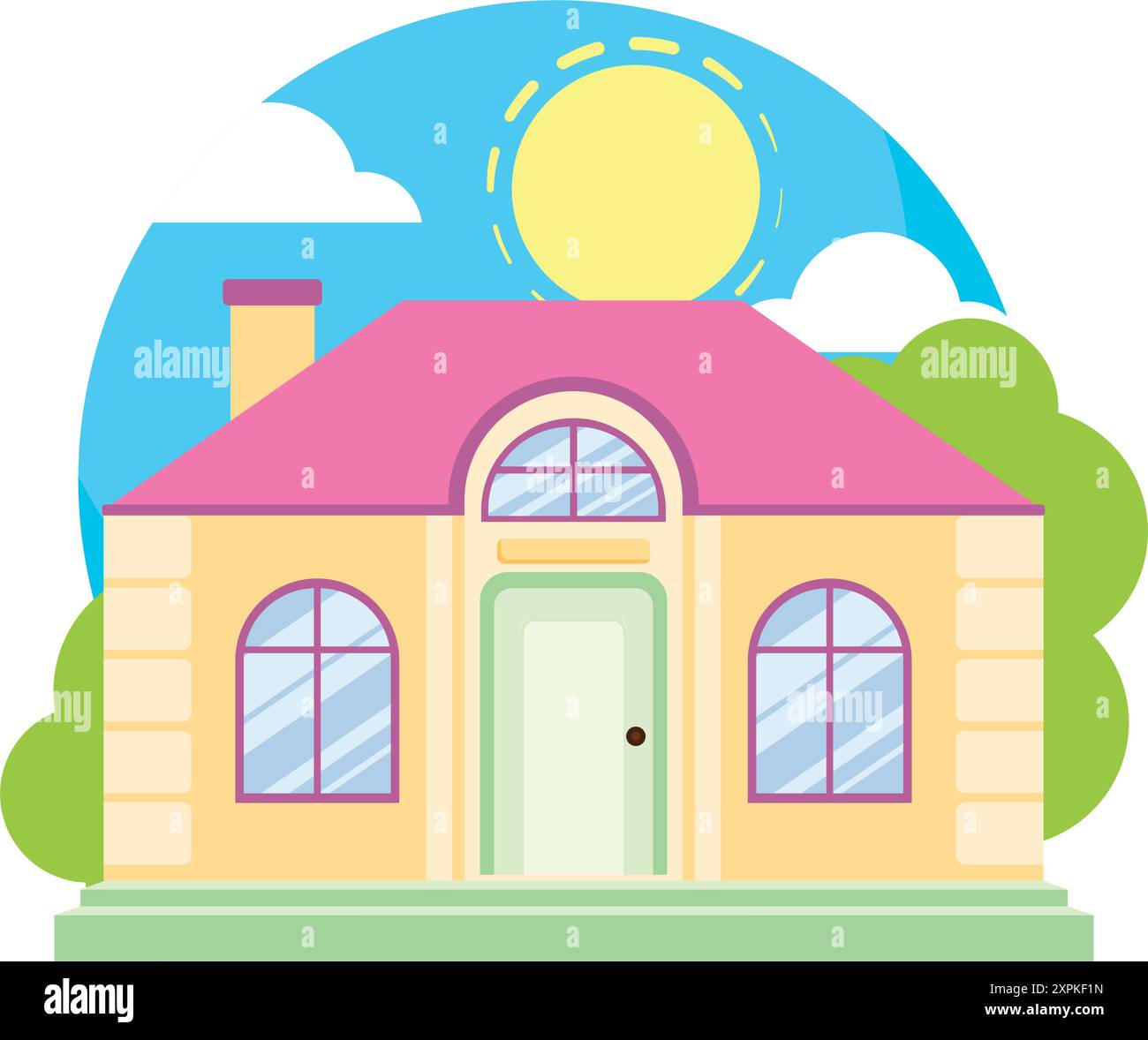 Modern family house Residential Vector Stock Vector Image & Art - Alamy
