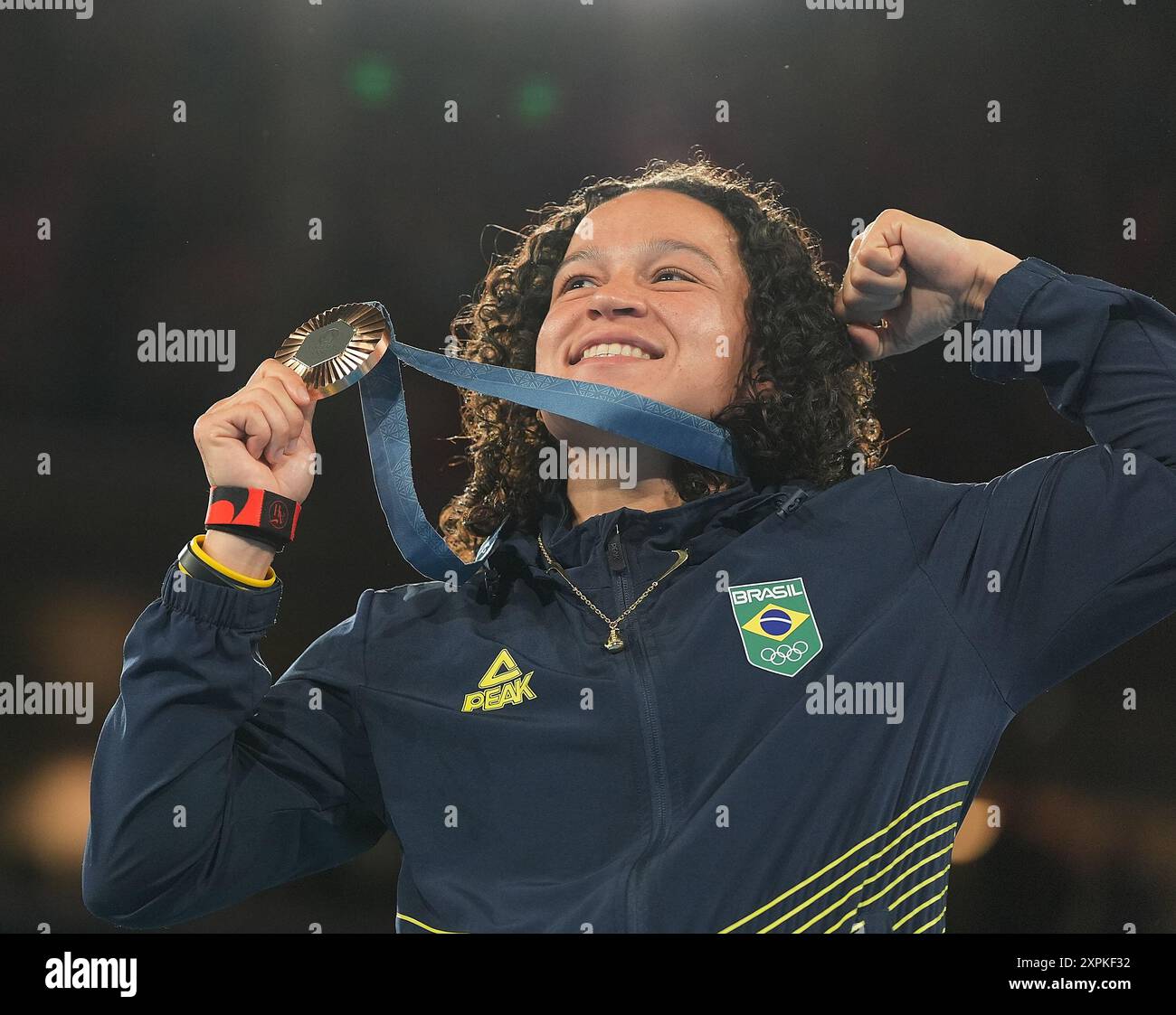 Paris, France. 6th Aug, 2024. Bronze medalist Beatriz Iasmin Soares ...