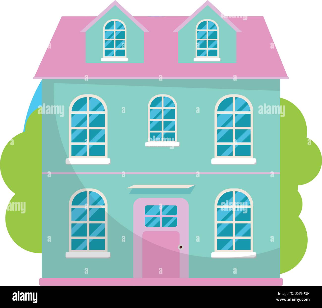 Modern family house Residential Vector Stock Vector Image & Art - Alamy