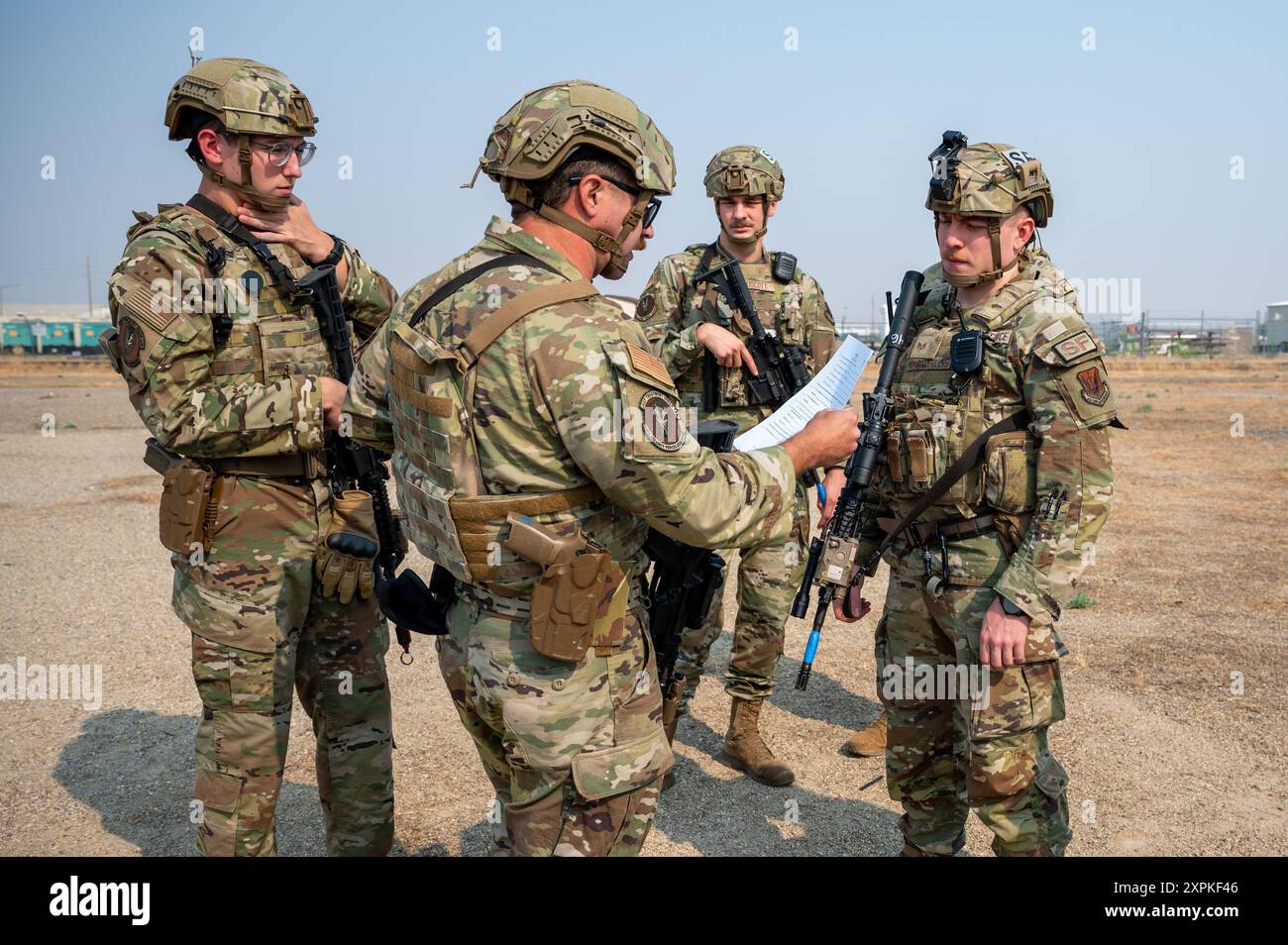 U.S. Air Force Staff Sgt. Malanyon Giles, a desk sergeant from the ...