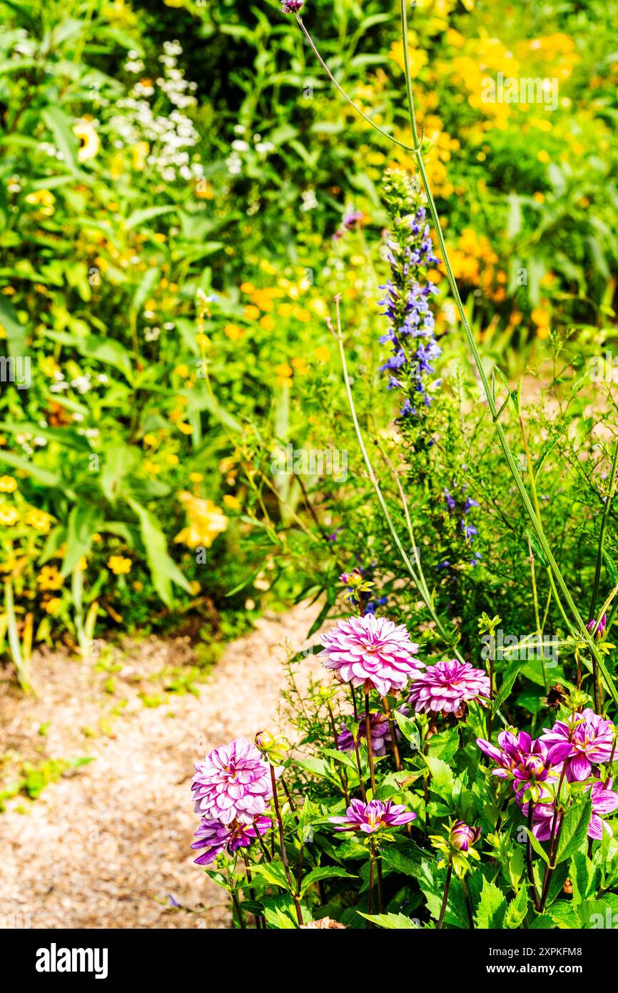 Colorful garden in the French Impressionist painter Claude Monet's ...