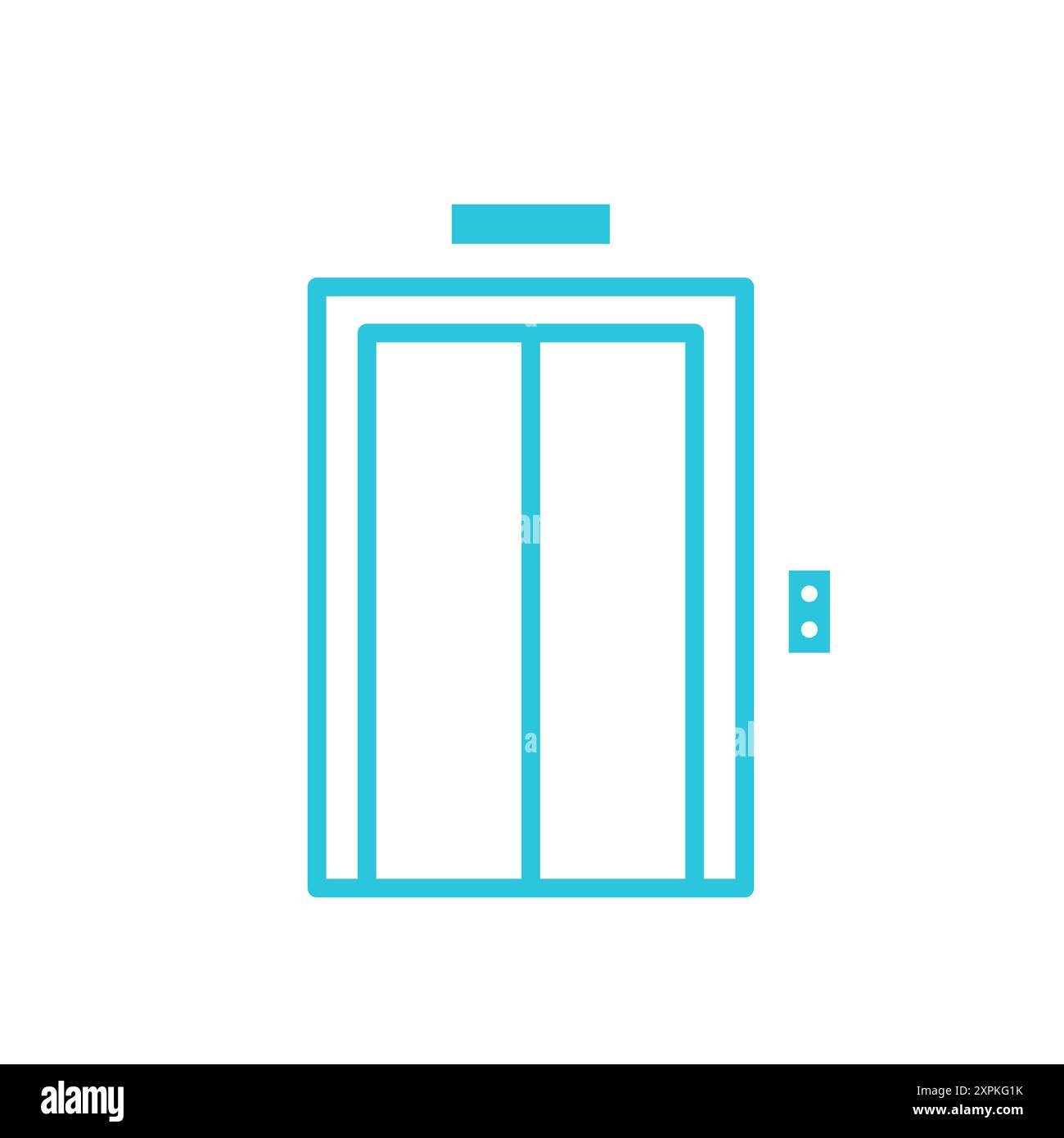 Elevator button close up open door Stock Vector Images - Alamy
