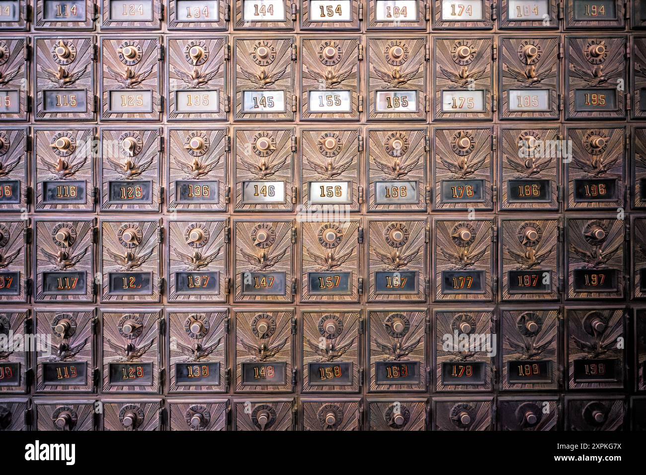 WASHINGTON DC, United States — A display of vintage US post office ...