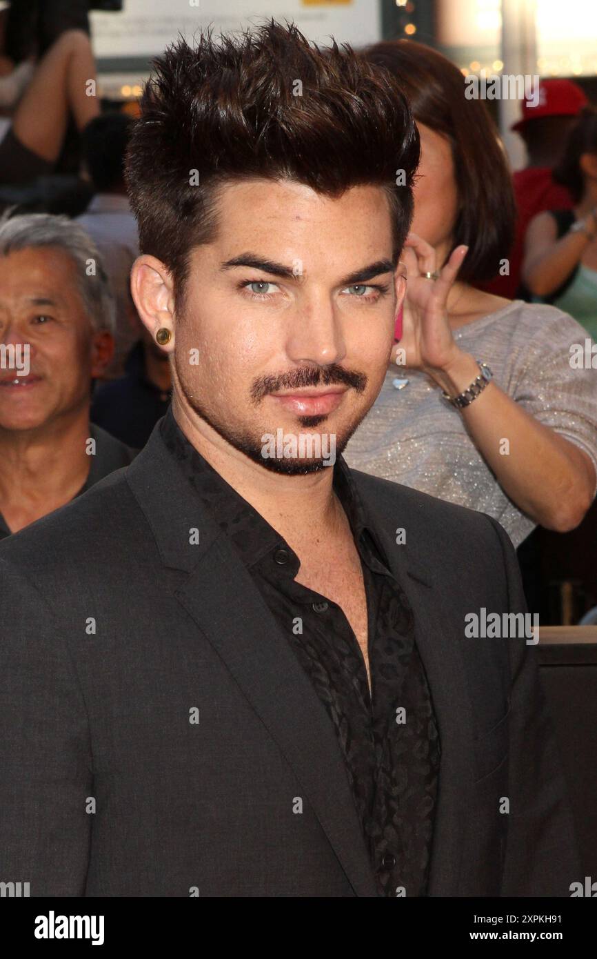 Adam Lambert attends the premiere of 'World War Z' in Times Square in ...