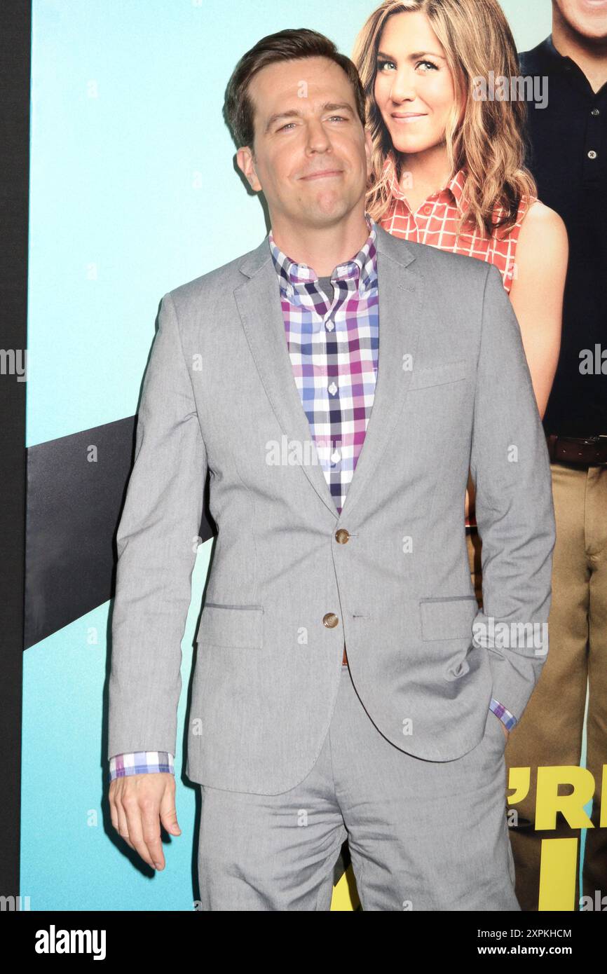 Ed Helms attends the premiere of 'We're The Millers' at The Ziegfeld ...