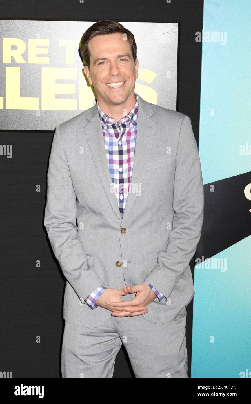 Ed Helms attends the premiere of 'We're The Millers' at The Ziegfeld ...