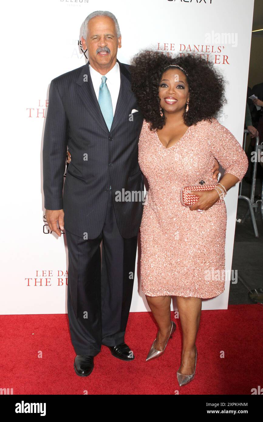 Oprah Winfrey and Stedman Graham attend the premiere of 'The Butler' at ...
