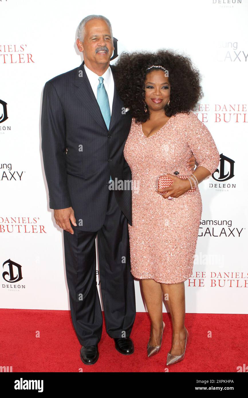 Oprah Winfrey and Stedman Graham attend the premiere of 'The Butler' at ...