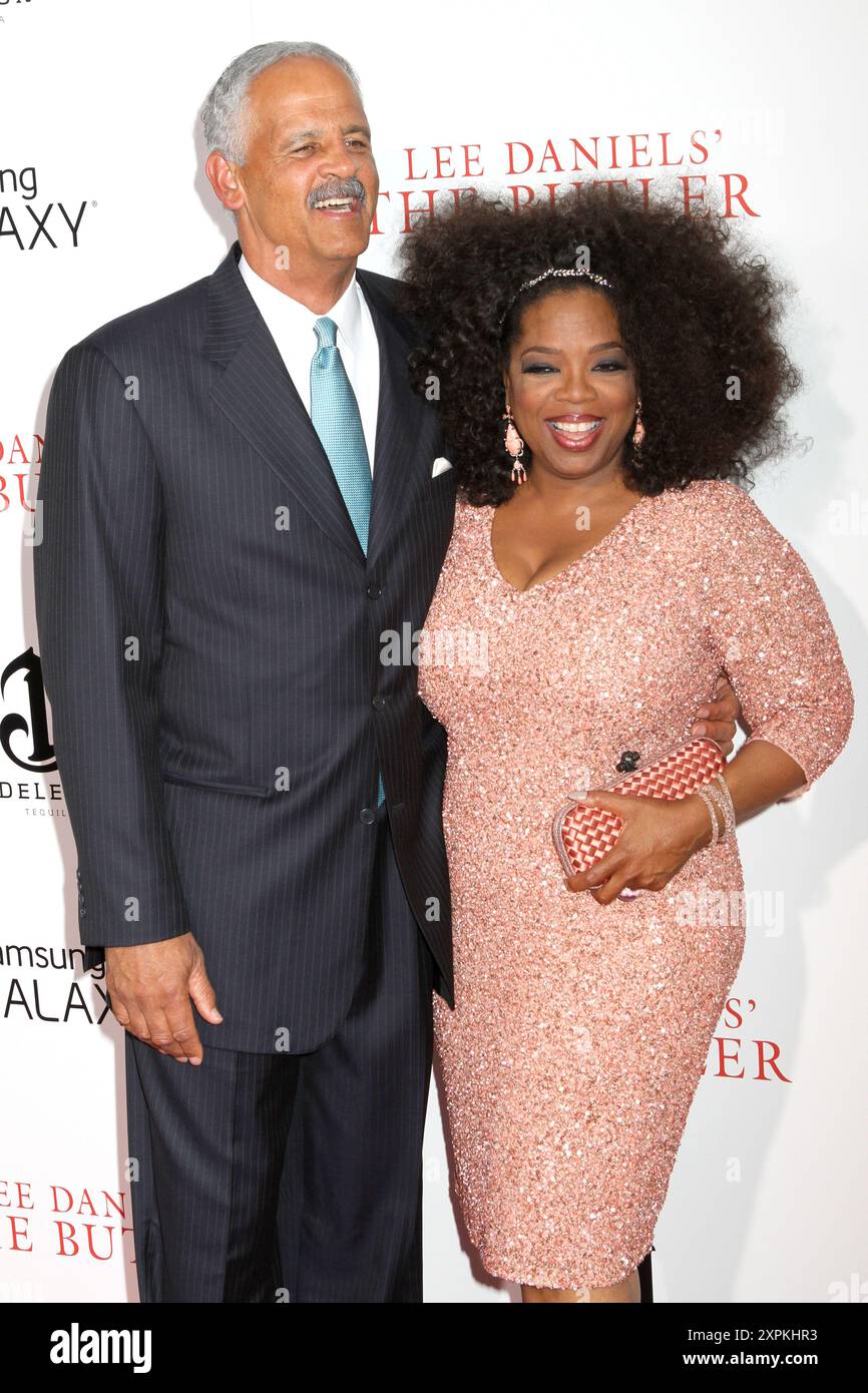 Oprah Winfrey and Stedman Graham attend the premiere of 'The Butler' at ...