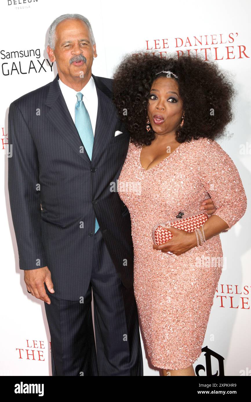 Oprah Winfrey and Stedman Graham attend the premiere of 'The Butler' at ...
