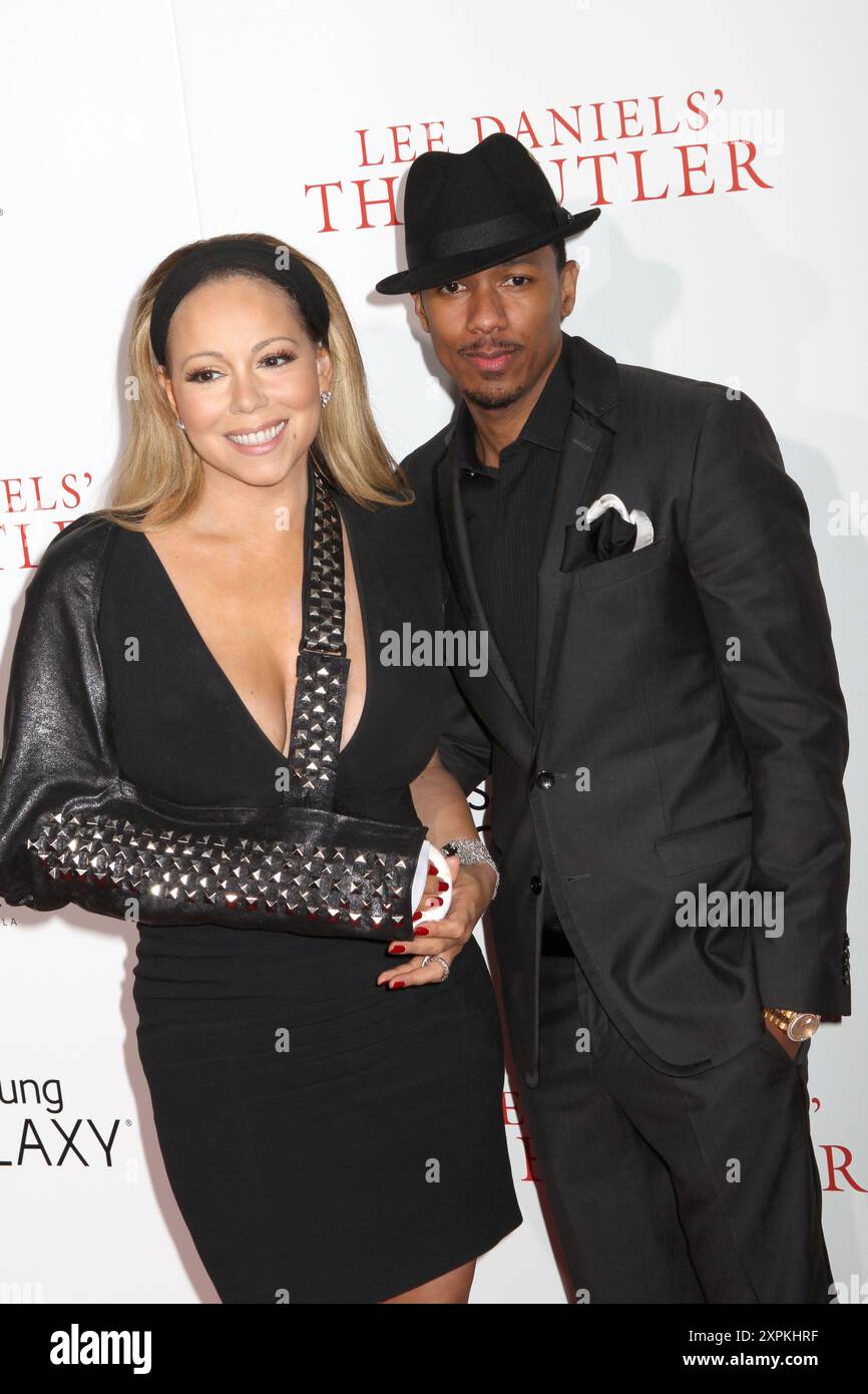 Mariah Carey and Nick Cannon attend the premiere of 'The Butler' at The ...