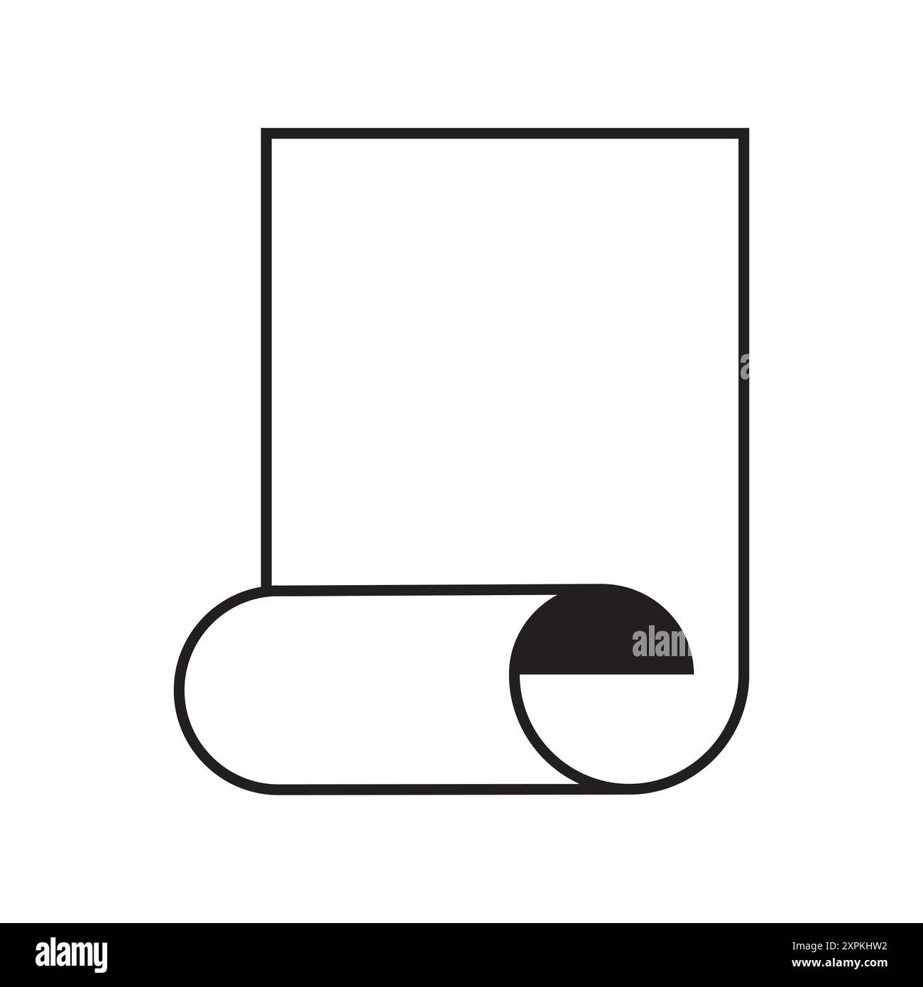 Scroll icon. Simple black outline. Circular detail. Vector illustration ...