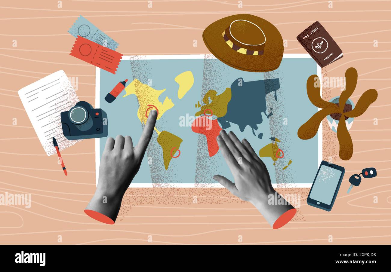 Human hand pointing plan Stock Vector Images - Alamy