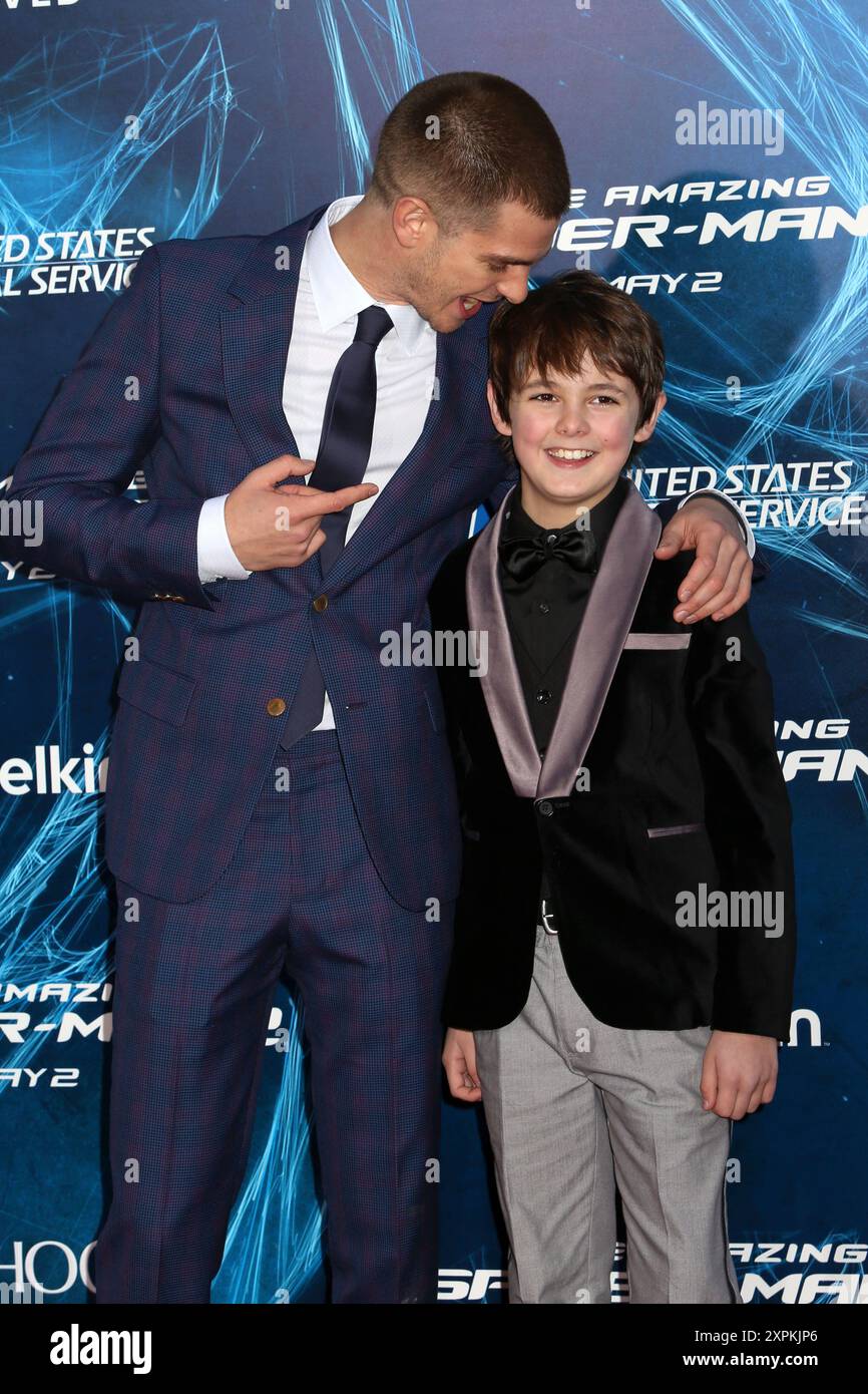 Andrew Garfield and Max Charles attend the "Amazing Spider-Man 2 ...