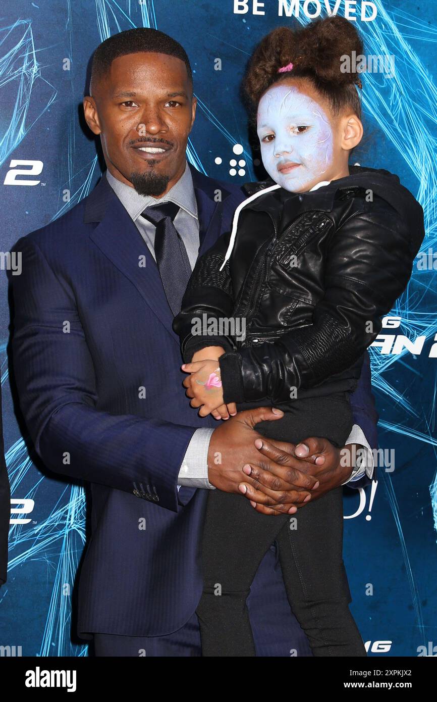 Jamie Foxx attends the premiere of "The Amazing Spider-Man 2" at the ...