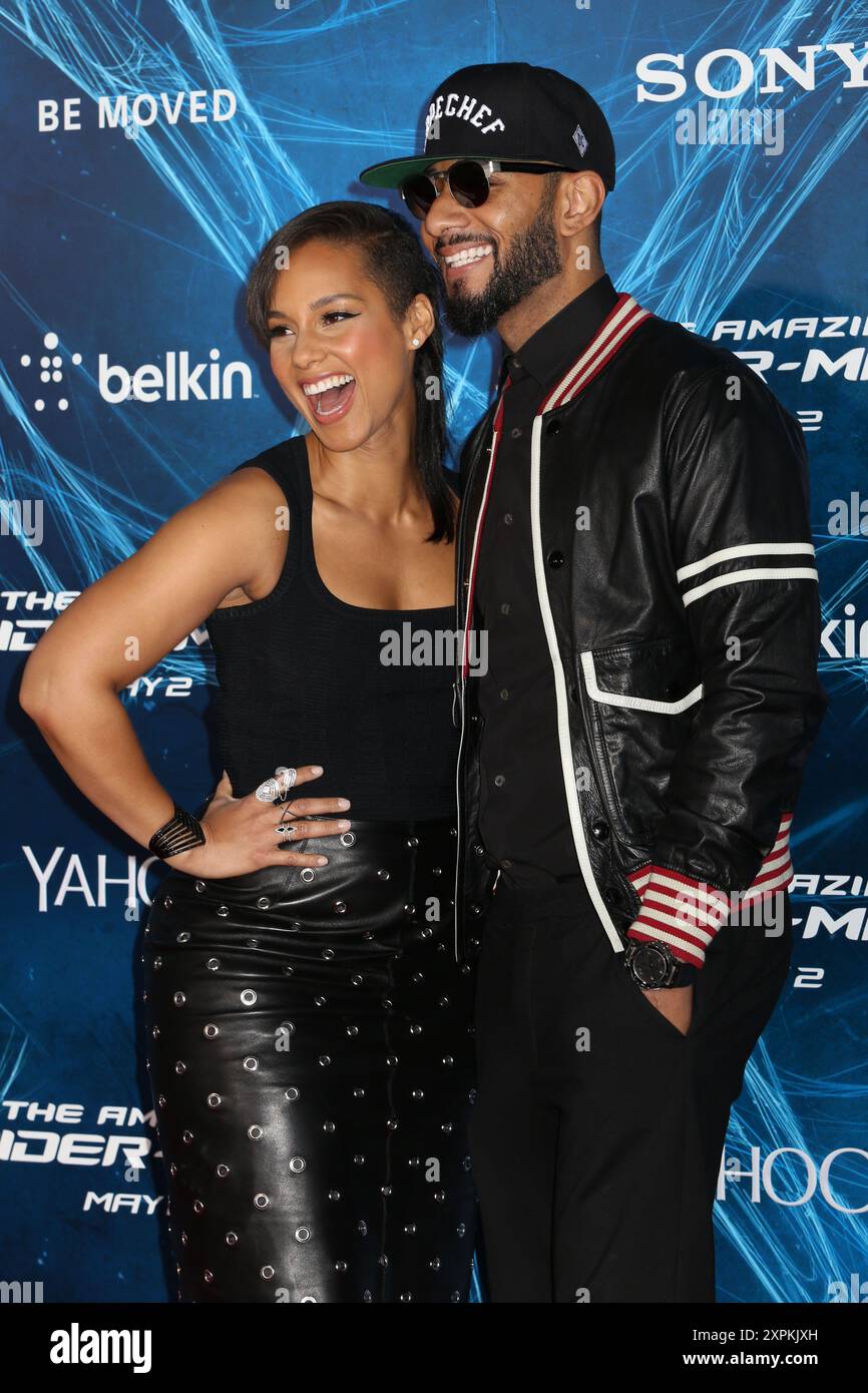 Alicia Keys attends Amazing Spider-Man 2" at the Ziegfeld Theater in ...