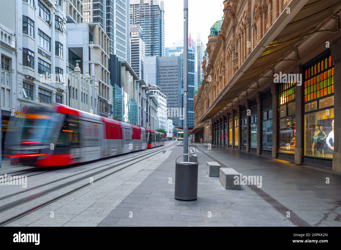 George Street in the centre of Sydney, Australia, looking empty during ...