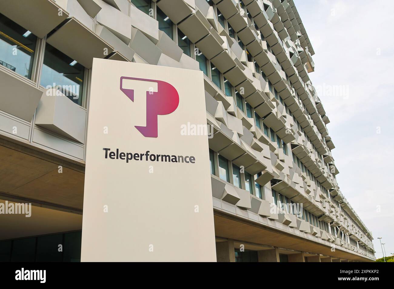 The modern and innovative teleperformance headquarters facade, a symbol ...