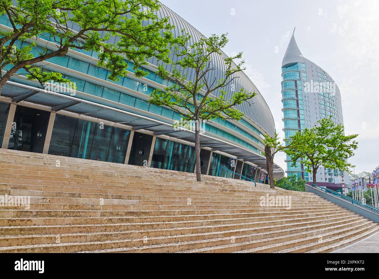 Meo arena and the modern sao gabriel tower rise against the sky in ...