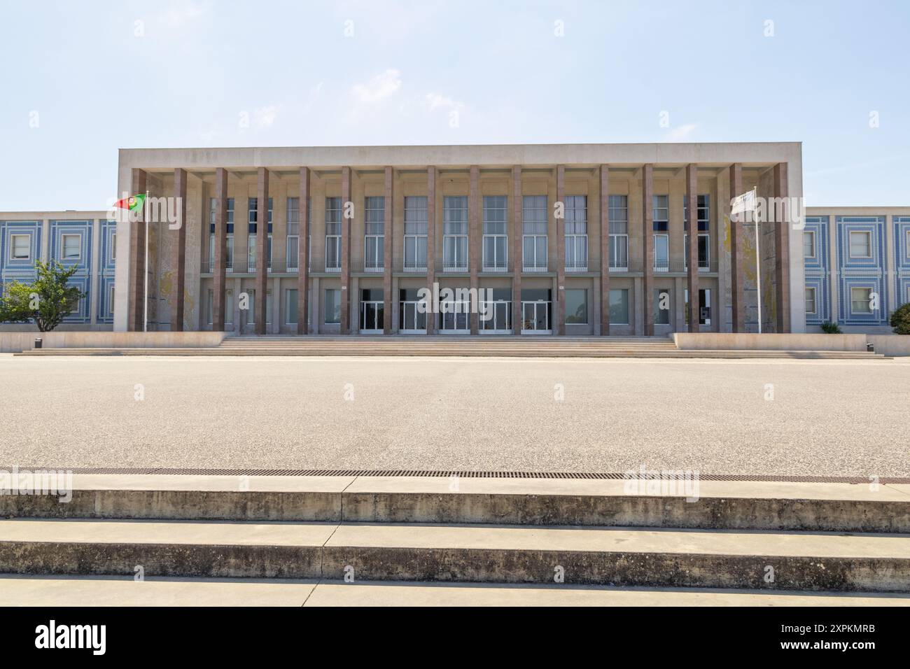 Front view of the university of lisbon's rectory building, a landmark ...