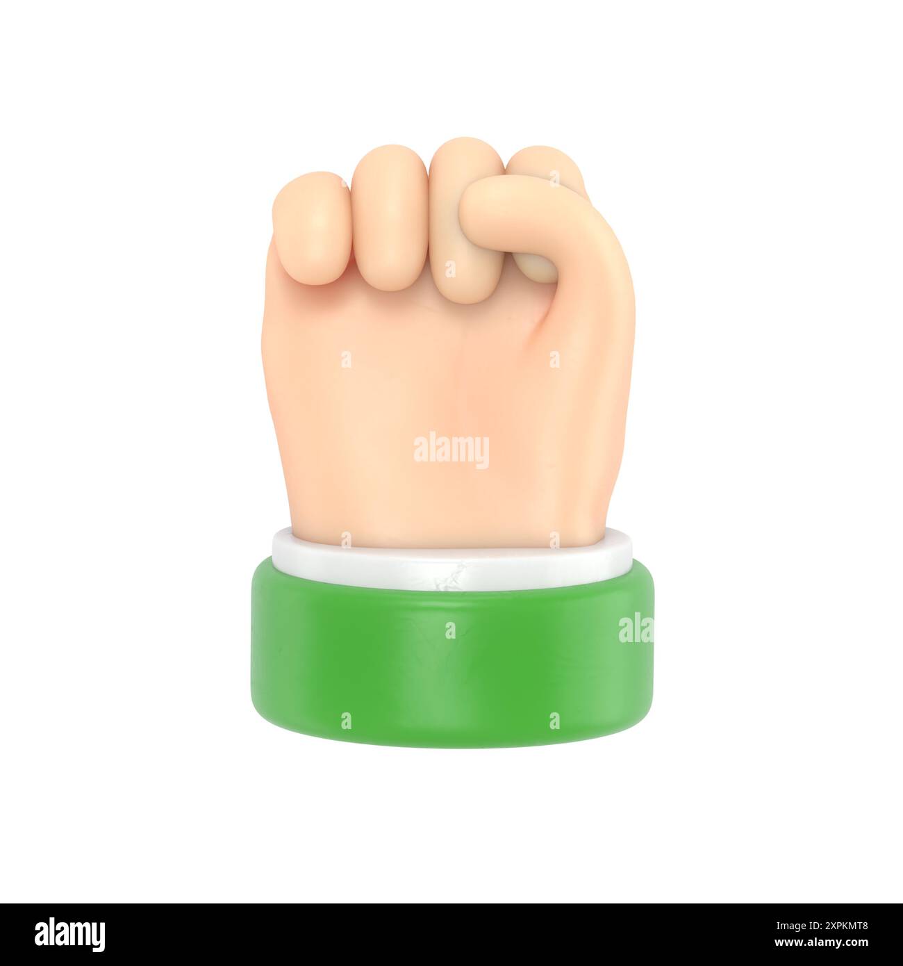 Cartoon Gesture Icon Mockup.Strength icon. Cartoon character hand fist ...