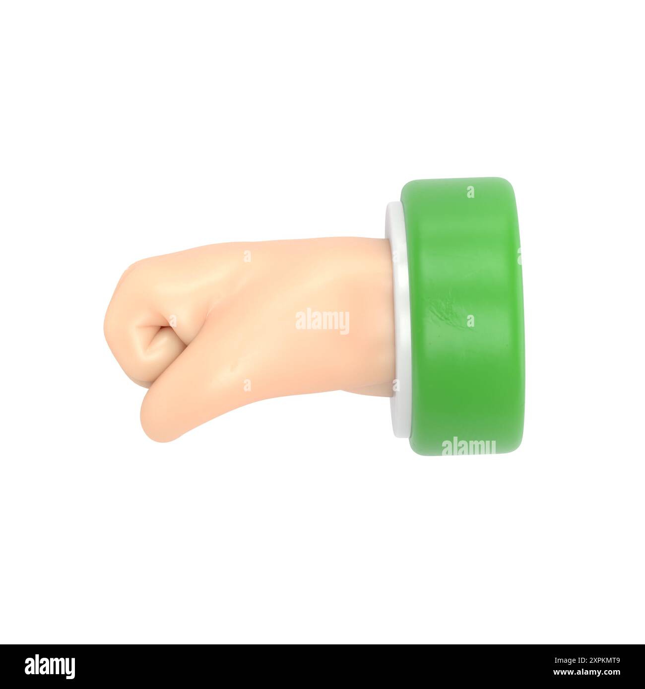 Cartoon Gesture Icon Mockup.Strength icon. Cartoon character hand fist ...