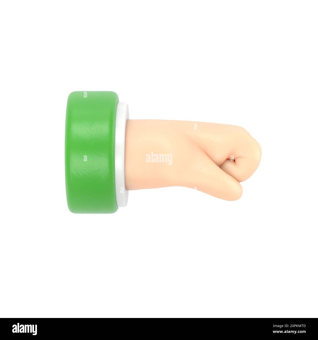 Cartoon Gesture Icon Mockup.Strength icon. Cartoon character hand fist ...