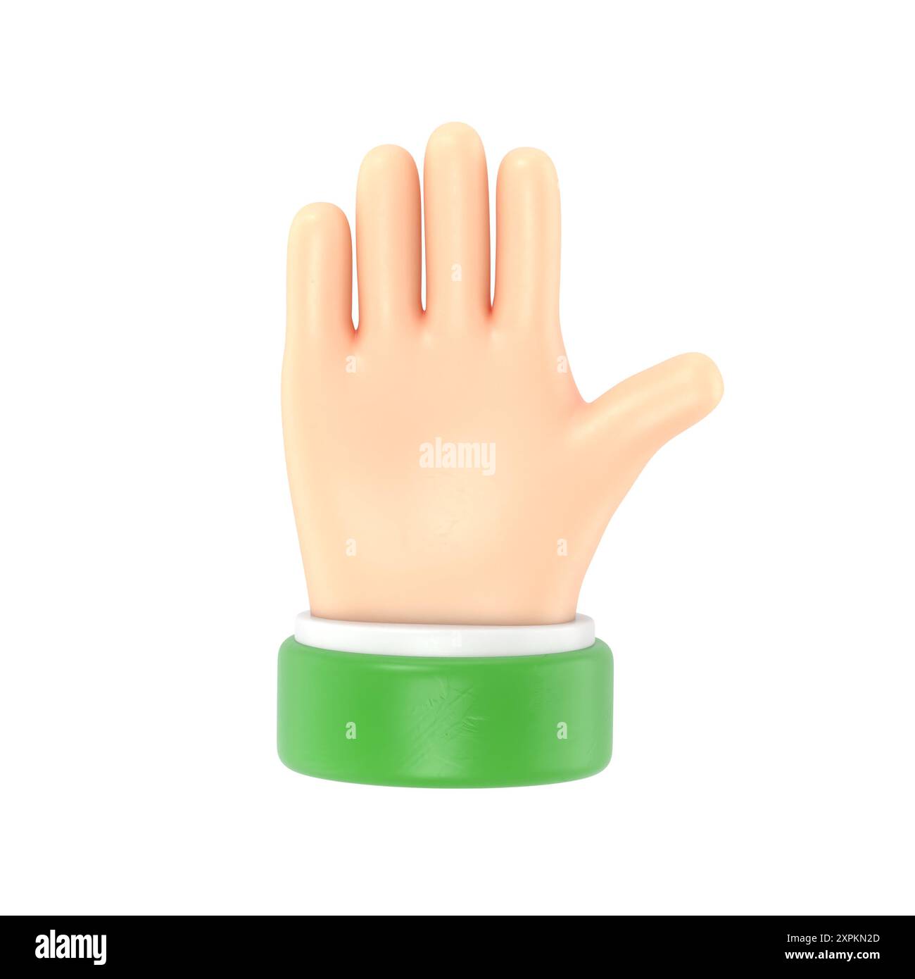 Cartoon Gesture Icon Mockup.Open outstretched showing five fingers ...