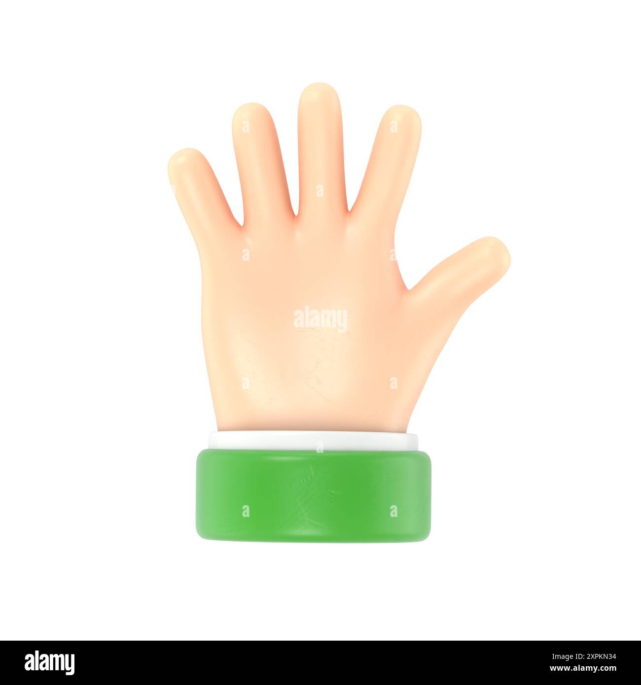 Cartoon Gesture Icon Mockup.Open outstretched showing five fingers ...