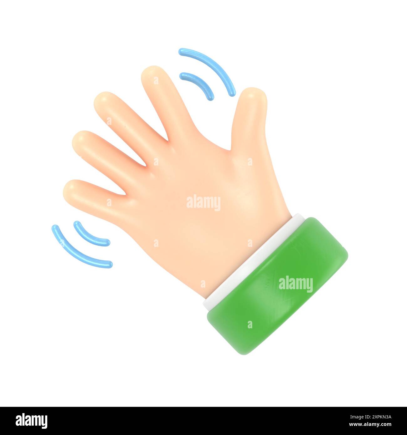 Cartoon Gesture Icon Mockup.Open outstretched showing five fingers ...