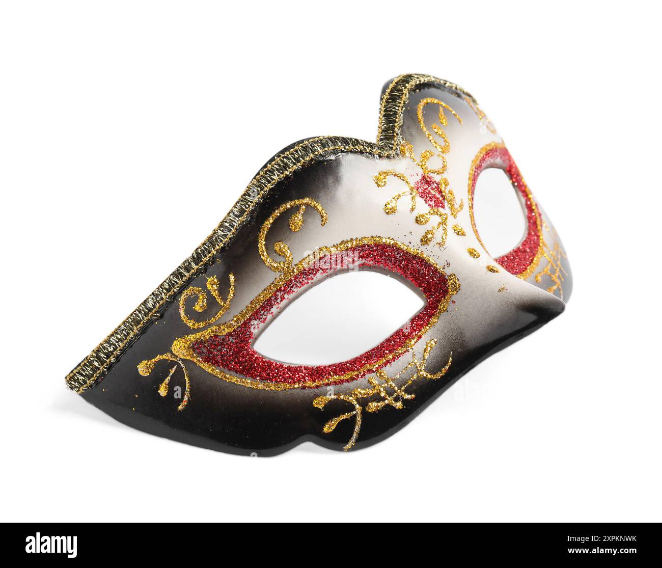 One beautiful carnival mask isolated on white Stock Photo - Alamy
